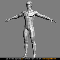 male body template human 3d model