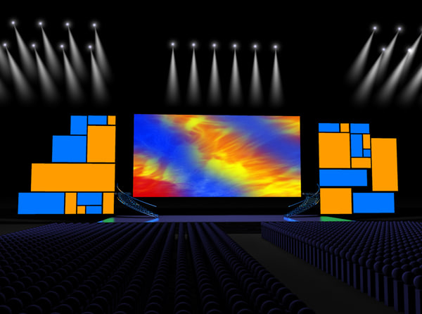 multi stage mondrian 3d model