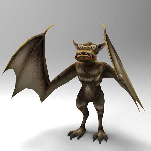 gargoyle bat gargula 3d 3ds