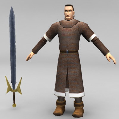 medieval knight 3d model