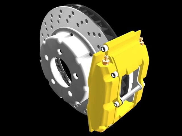 disc brake rotor caliper 3d model