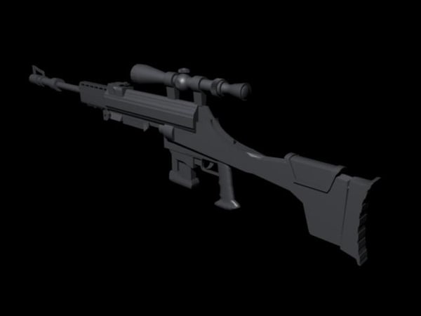 3d model sniper rifle