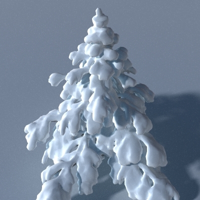 3d snowtree snow tree model