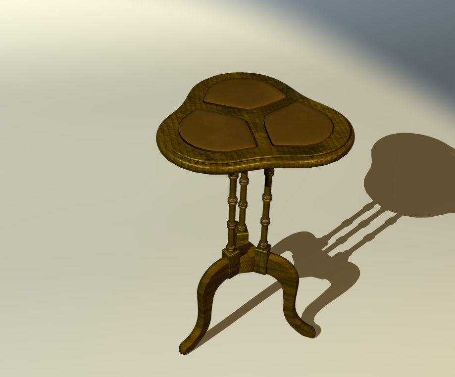 3d unique little table design model