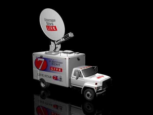 3d model satellite truck
