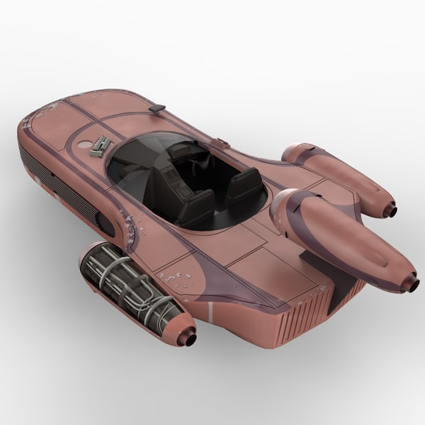 x-34 landspeeder star wars 3d model