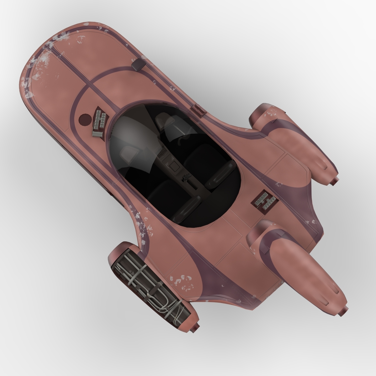 x-34 landspeeder star wars 3d model