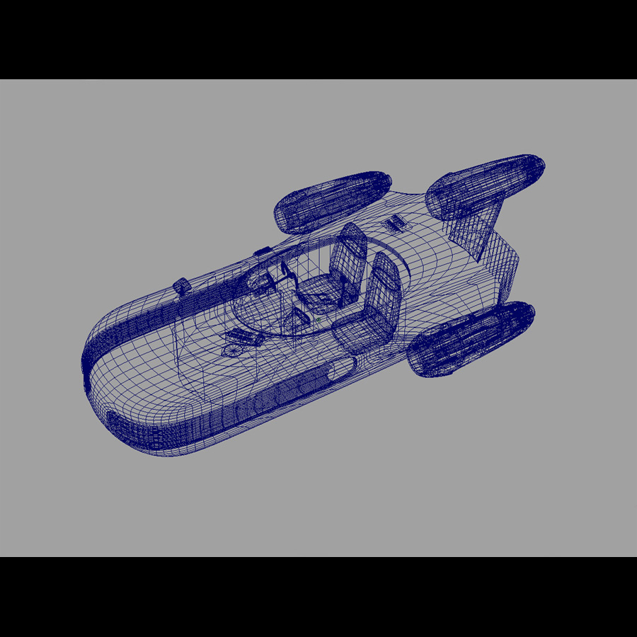 x-34 landspeeder star wars 3d model