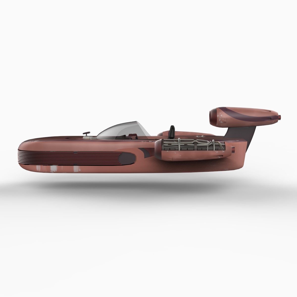 x-34 landspeeder star wars 3d model
