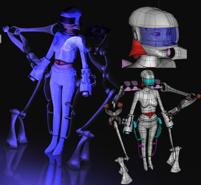 3ds mech female girl