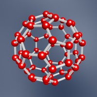 free buckyball molecule 3d model