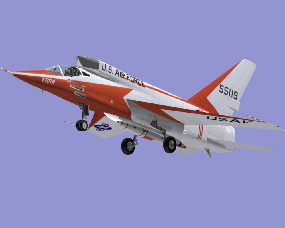 3d model f-107a jet fighter f-107s