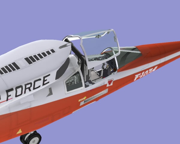 3d model f-107a jet fighter f-107s