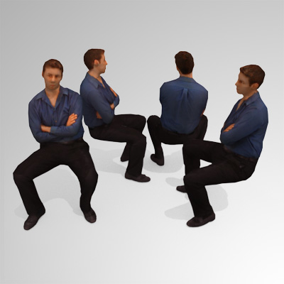 people seated person 3d model