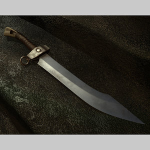 3d model witcher silver sword