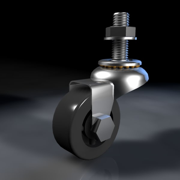 3d threaded caster