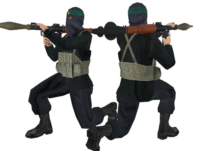 terrorist character 3d model