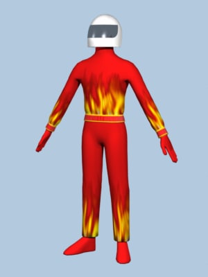 race car driver 3d model