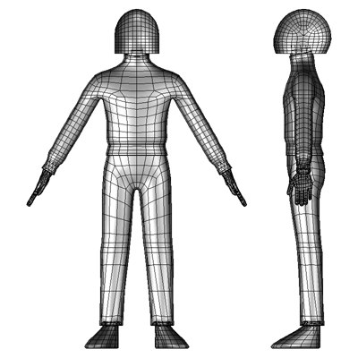 race car driver 3d model