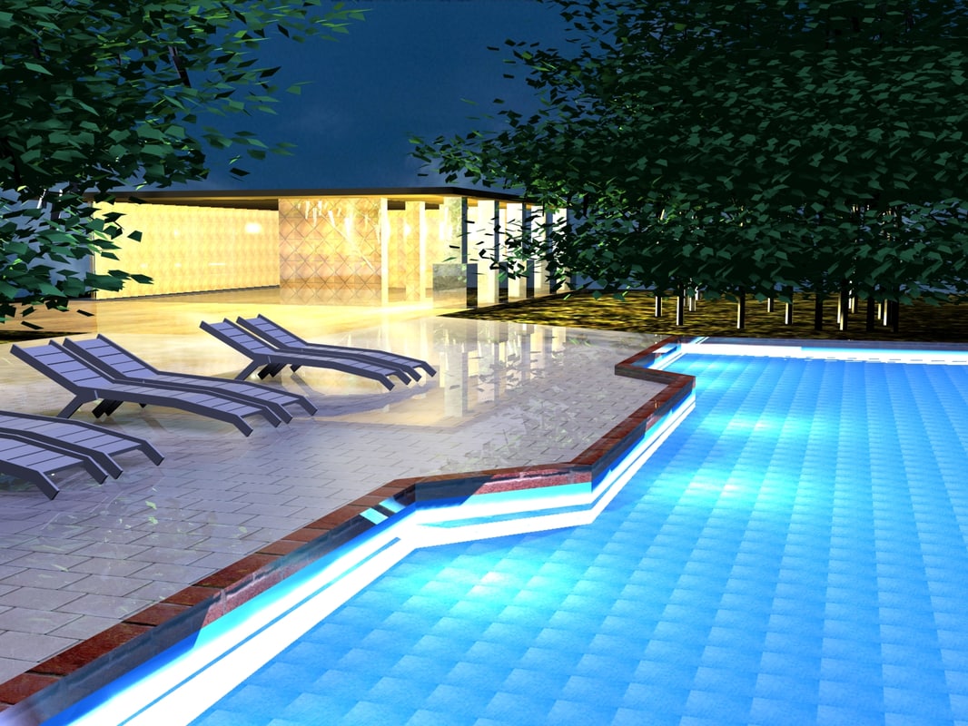 3d swimming pool model
