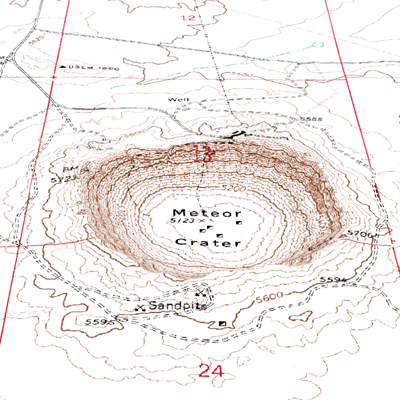 barringer crater meteor arizona 3d model