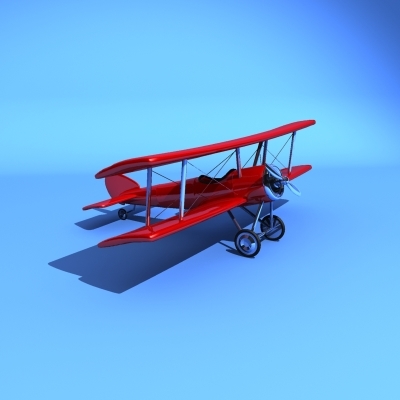 sopwith pup biplane plane 3d model