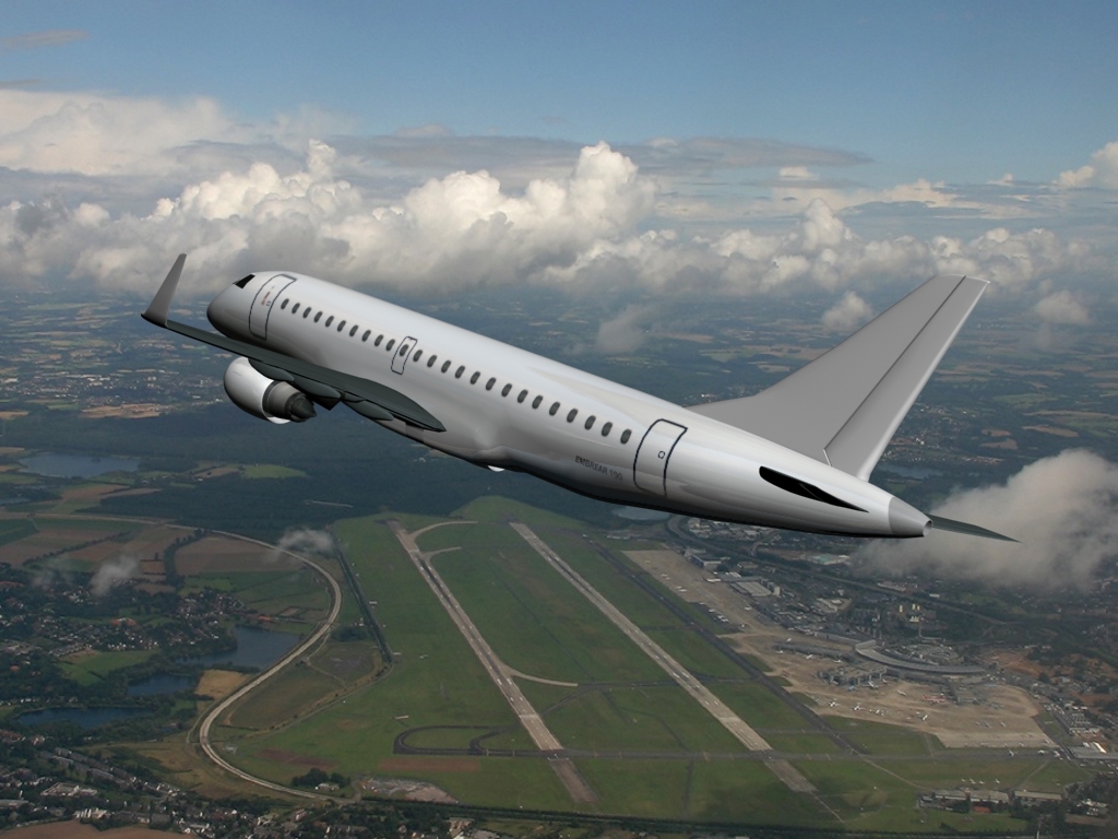 embraer 190 generic plane 3d model