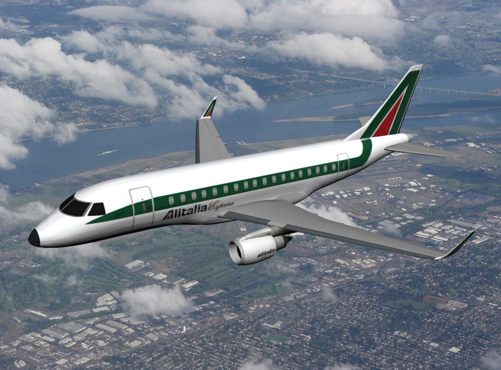 plane embraer 170 alitalia 3d model