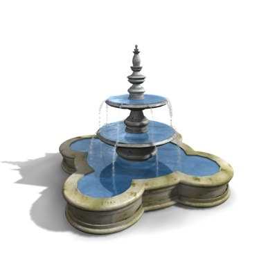 stone fountain 3d model