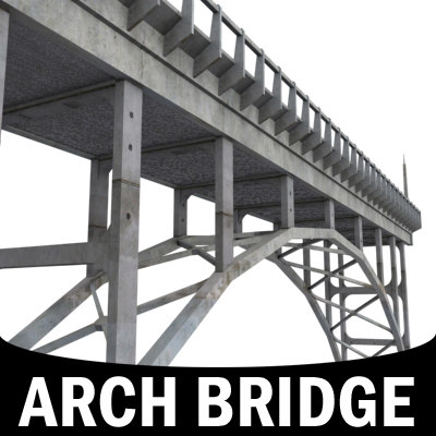 arch bridge 3d model