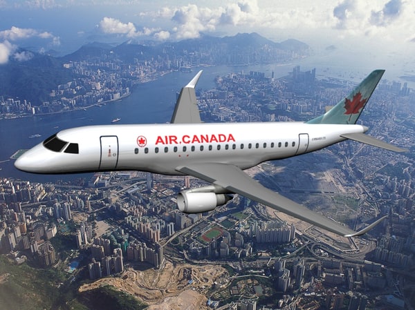 plane embraer 175 air canada 3d model