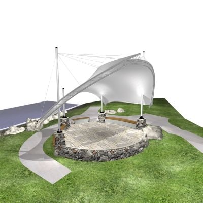 bandshell 3d model