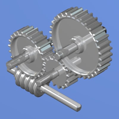 assorted gears 3d 3ds