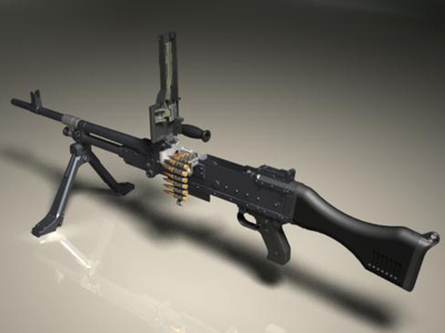 fn mag58 machine gun 3d model