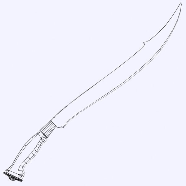 steel blade bolo knife 3d model