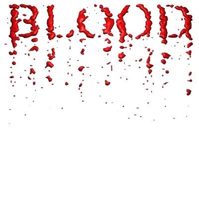 blood title animation 3d model