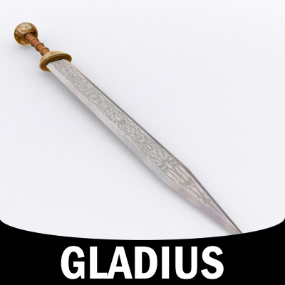 roman gladius sword 3d model