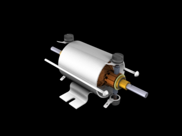 3d dc servo-motor model