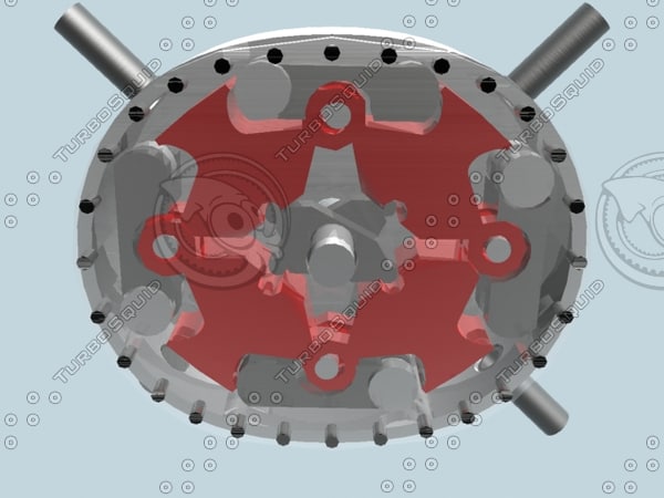 quasiturbine engine 3d model
