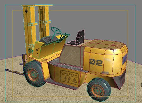 warehouse forklift 3d model