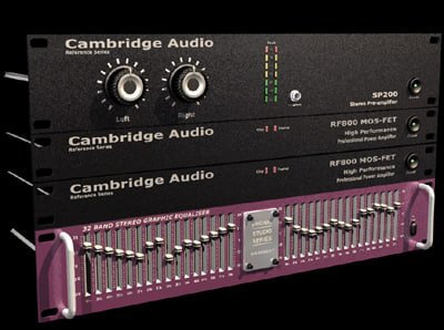 3d rack amplifier model