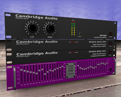 3d rack amplifier model
