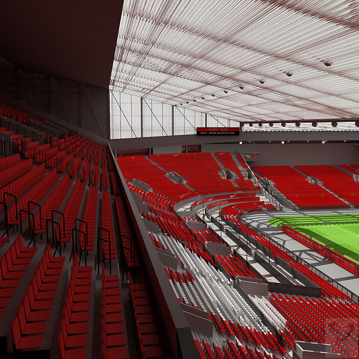old trafford stadium 3d model