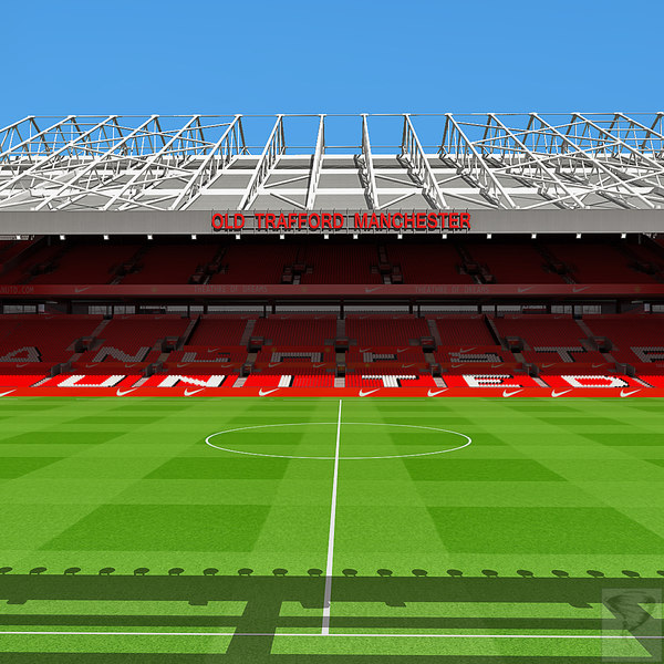old trafford stadium 3d model