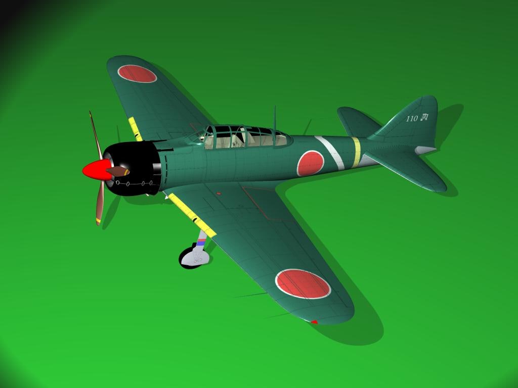 a6m2 zero 3d model