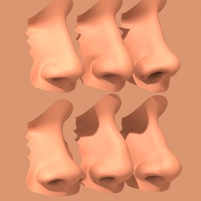 set 6 noses 3d 3ds
