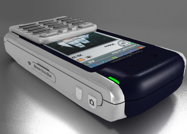 sony ericsson p900 cellphone 3d max