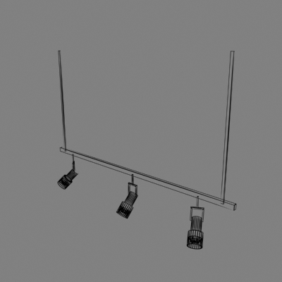 3d track lighting model