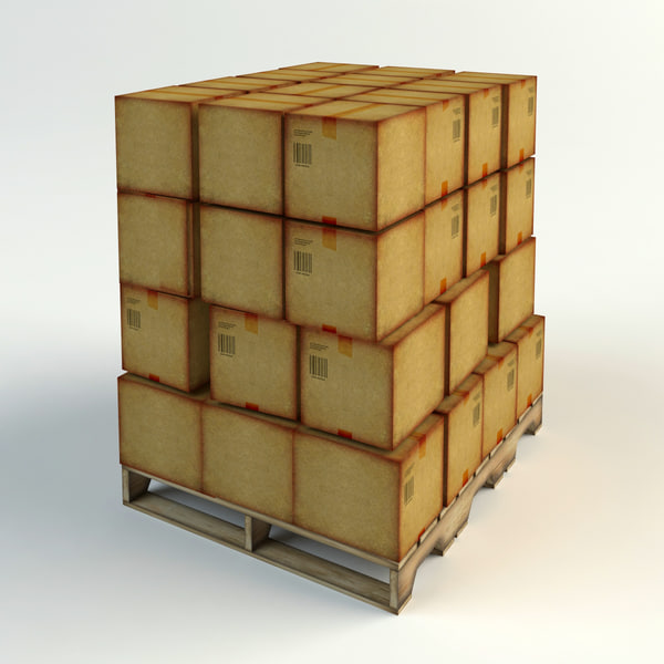 stack pallets 3d 3ds
