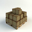 3d pallets boxes model